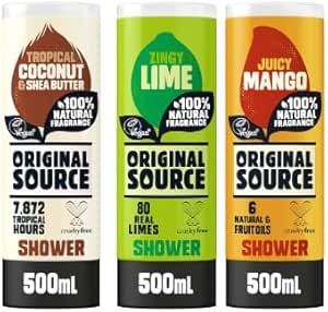 MM Original Source Shower Gel 500ml Variety Pack of 3 - Coconut & Shea ...