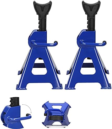 Amazon.com: Car Jack Stands, 3 Ton (6,000 lb) Capacity Steel Car ...
