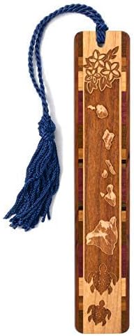 Amazon.com : Personalized Hawaiian Islands Engraved Wooden Bookmark ...