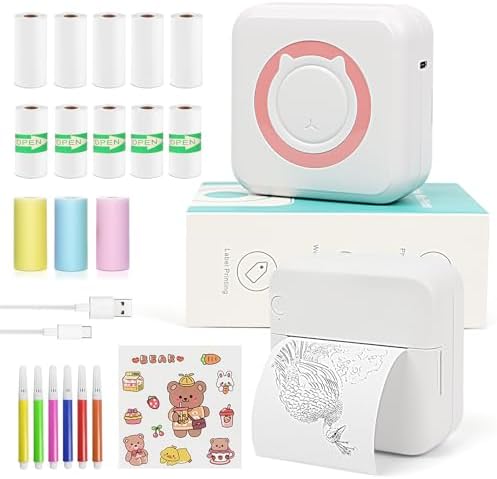 Amazon.com: Odaro Sticker Printer, T02 Mini Printer Protable, Pocket ...