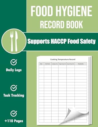 Food Hygiene Record Book: Track Daily Hygiene, Cleaning, and ...