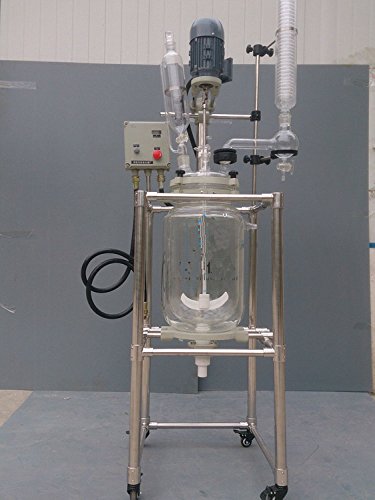 Amazon.com: Factory Price 30L Double wall Glass Reactor with Teflon ...