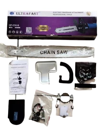 ULTRAFAST UF-CS16 M10 Electric 16" Chainsaw Attachment fits 400MM Angle ...