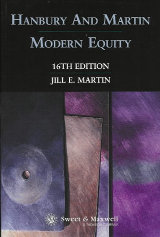 Hanbury and Martin : Modern Equity: Hanbury: 9780421716803: Amazon.com ...