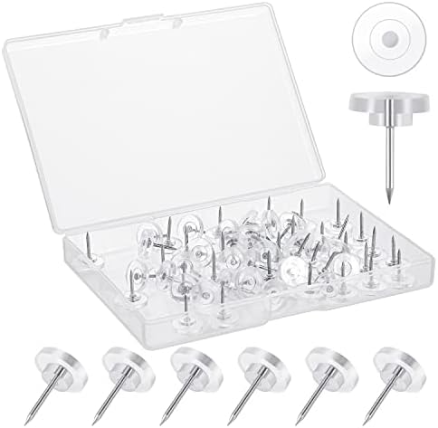 DEEINN punaises Transparentes, 120 Pièces Punaise Transparente, 16 mm ...