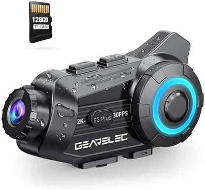 Amazon.com: FreedConn Motorcycle Helmet Headset with Camera R1plus ...