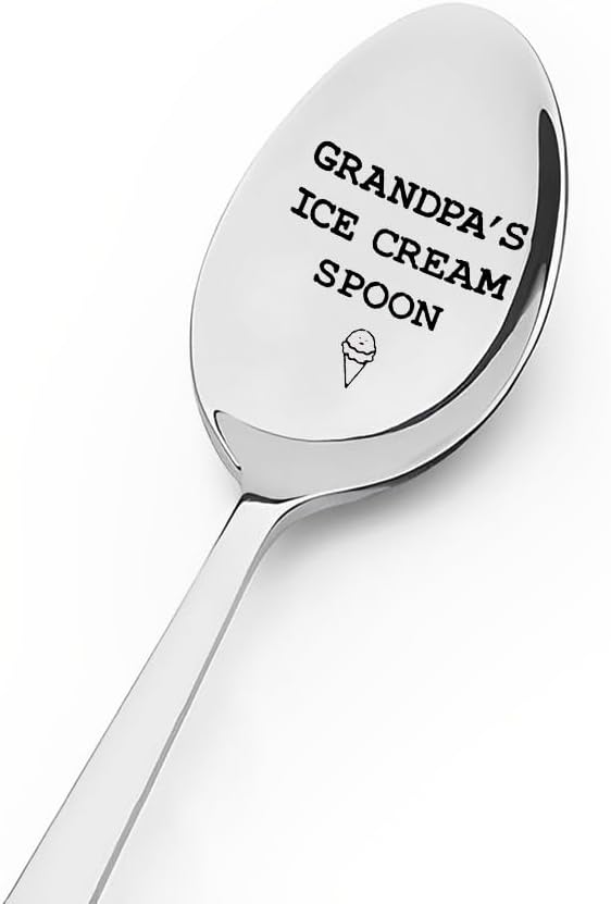 Amazon.com: Best Grandpa Gifts from Granddaughter Grandson to Grandpa Ice Cream Spoon gift for ...