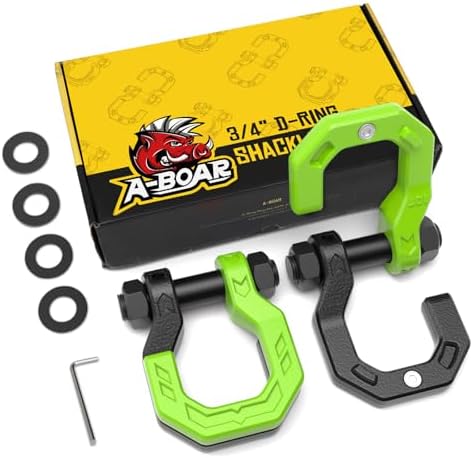 Amazon.com: A-BOAR Separate D-Ring Shackles, 2Pack, 3/4" Separate D ...