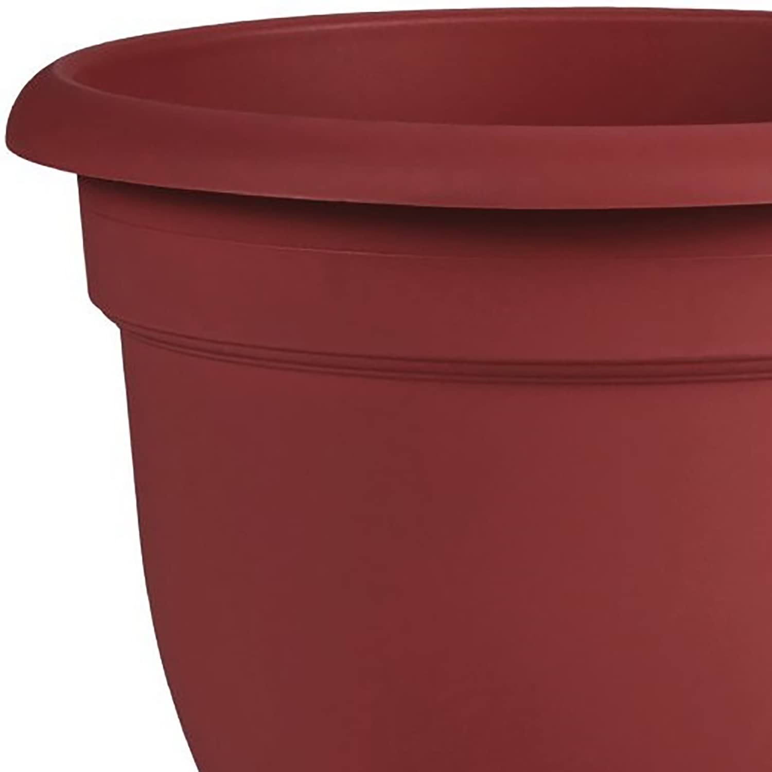 Bloem Ariana Self Watering Planter: 16" - Burnt Red - Durable Resin Pot ...