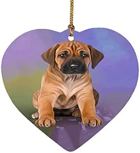 Amazon.com: Rhodesian Ridgeback Dog Heart Christmas Ornament : Home ...