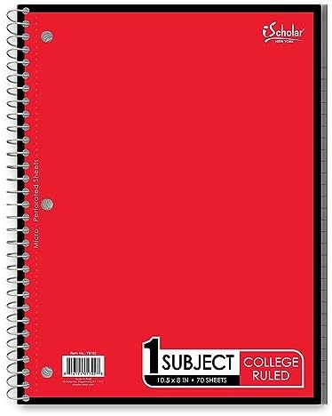 Hilroy 1-Subject Coil Notebook, 8" x 10.5", Metric Graph Ruled, 80 ...