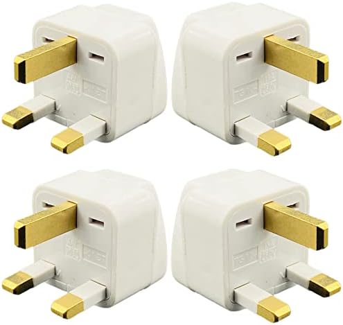KAVANA (4 pcs) Type G UK Adaptor for Indian Pins Works in Countries ...