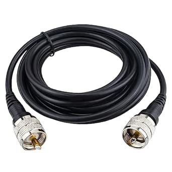 Boobrie Upgraded UHF Male to UHF Male Cable PL-259 Cable 3M RG58 ...