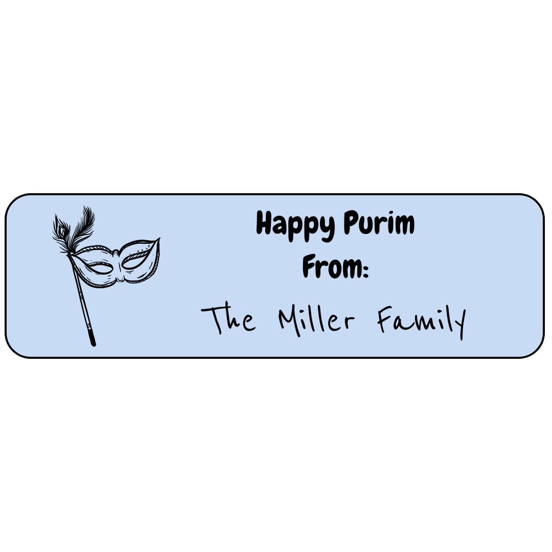 Amazon.com : 150 Purim shalach manot Labels mask – Happy Purim from ...