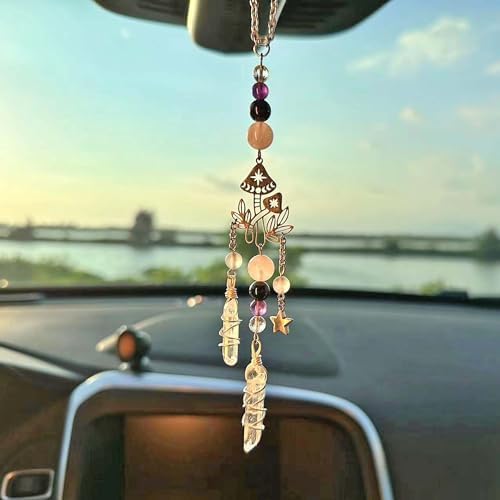Amazon.com: Hanging Car Charm, Handmade Crystal Window Car Hanging ...