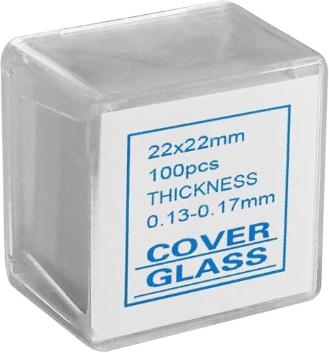 Microscope Slide Cover Slips 22x22mm – Pack of 100 | Premium Glass ...