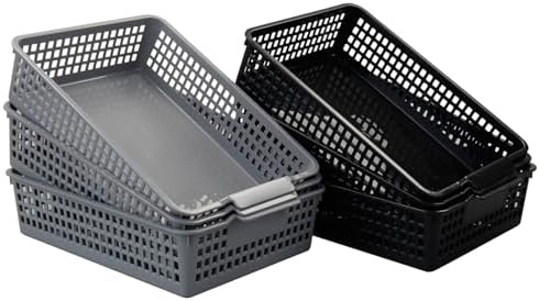 Amazon.com: Eslite Plastic Organizing Baskets/Storage Tray Baskets,6 ...