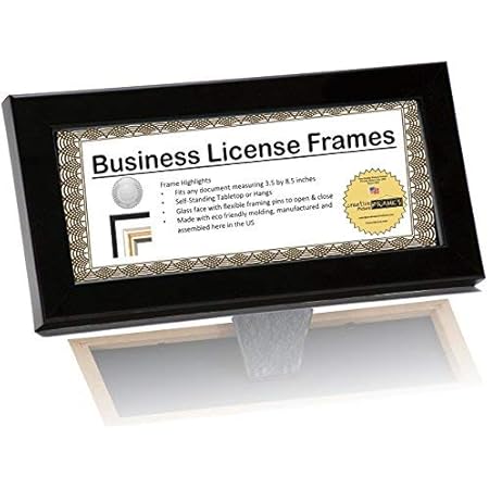 Amazon.com - CreativePF [3.5x8.5bk] Professional Black Business License ...