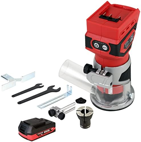 Excel 18V Cordless Router Trimmer with 1 x 2.0Ah Battery - Chuck ...