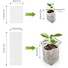 KINGLAKE 200 Pcs Non-woven Plant Seedling Bags Biodegradable Fabric ...