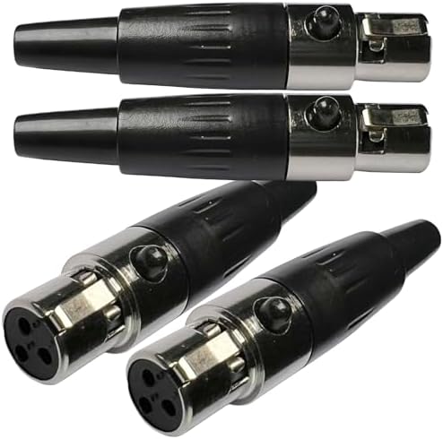 Amazon.com: onelinkmore Mini XLR TA4F 4Pin Female Audio Connector ...