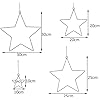 Amazon.de: SILARLAIT 6 Stück Metall Stern Schwarz, 1er 30/25/20 cm & 3er 10cm Metallstern ...