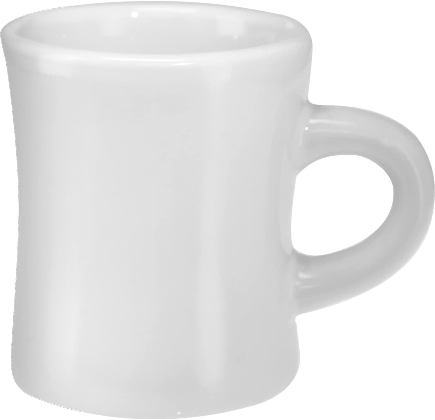 Amazon.com | 8 Oz. (Ounce) White Diner Style Coffee Mug, Coffee Mugs ...