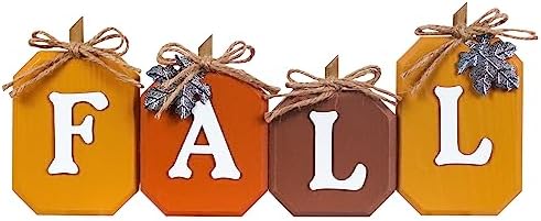 Amazon.com: DEWBIN Fall Decorations for Home, Pumpkin Wood Sign with ...