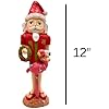 Amazon.com: Needzo Wooden Santa Nutcracker with Flamingo, Tropical ...
