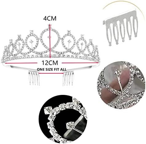 Crystal Crown Tiara for Women, Rhinestone Princess Crowns for Girls ...
