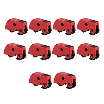 10Pcs Dispositivo de bloqueo del disyuntor,Seguridad Lockout Tagout Kit ...