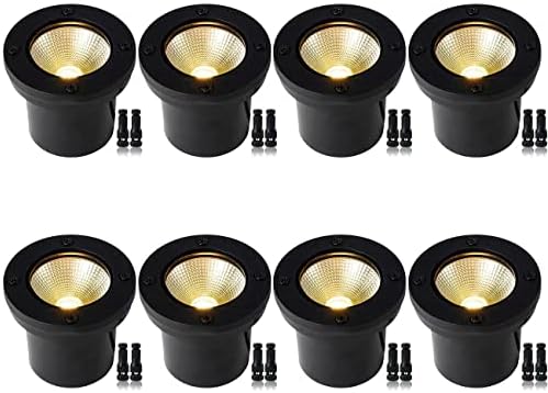 INTWELL Low Voltage Landscape Well Lights,6W Outdoor LED Ground Lights ...