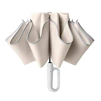 PRIME PICK Compact Travel Umbrella With Reflective Strip Carabiner ...