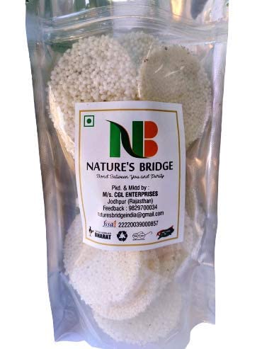 Amazon.com : Nature's Bridge Homemade Dry Sabudana Sago Papad (200 Gm ...