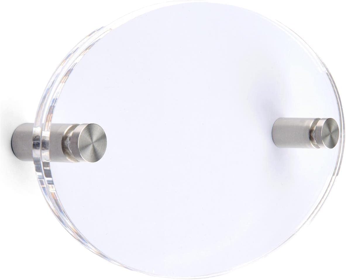 Amazon.com : Displays2go Recycled Acrylic Oval Door Sign, Stainless ...