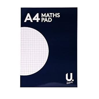 iTrend A4 Maths Pad - Quality Homework School Grid Page Squared Notepad ...