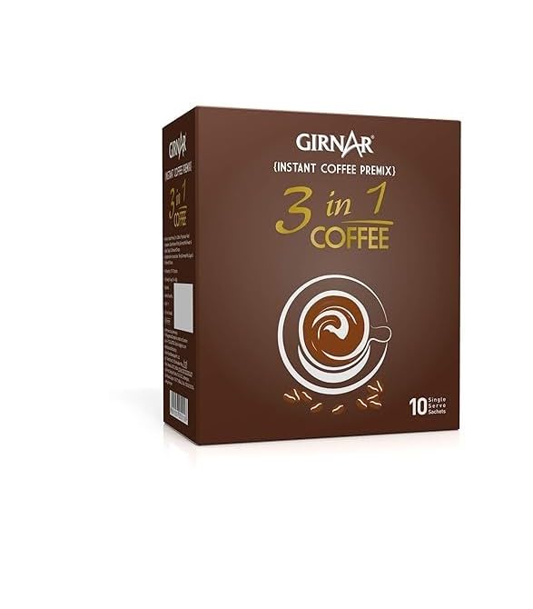 Girnar Instant Premix 3 in 1 Coffee (10 Sachets) : Amazon.in: Grocery ...