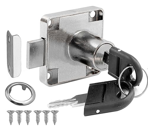 Litensh Cam Lock with Key Alike, Security Cabinet Lock Cupboard Lock ...