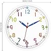 Amazon.com: Lumuasky Kids Wall Clock Analog Silent 12 inch Non Ticking ...