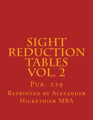 Sight Reduction Tables Vol. 2: Pub. 229: Hickethier MBA, Mr. Alexander ...