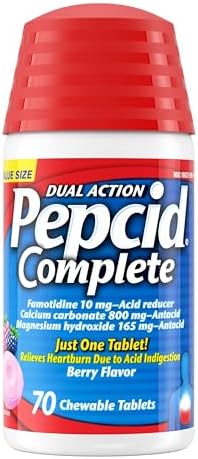 Amazon.com: Pepcid Complete Acid Reducer + Antacid Chewable Tablets ...