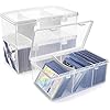 Amazon.com: Trading Card Storage Box with 2 Dividers,Toploads Storage ...