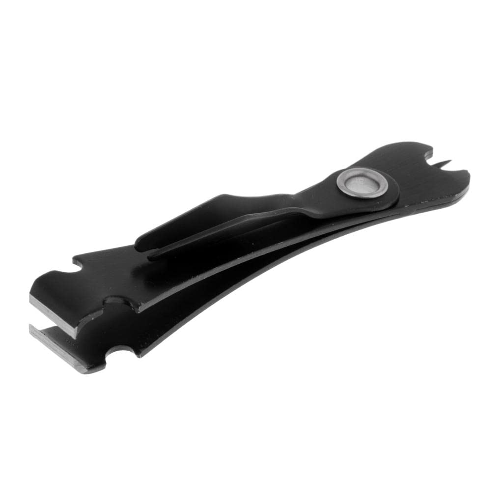 Stainless Steel Fishing Line Nipper Clipper Cord Cutter Knot Tyer Black ...