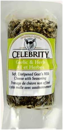 Amazon.com: Celebrity goat cheese log herb & garlic 4oz | 6pack total ...