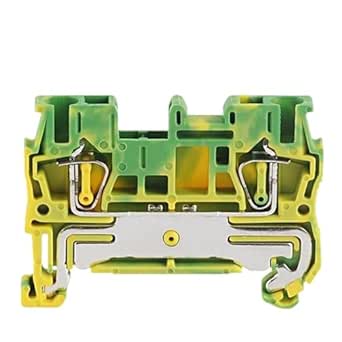 Spring Ground Terminal Block ST2.5-PE Din Rail Yellow Green Earthing ...