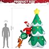 Amazon.com: Alupssuc 7FT Inflatable Christmas Tree with Santa Claus ...