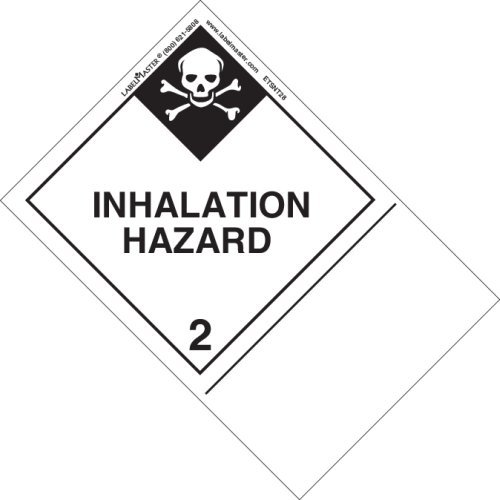 Labelmaster ETSNT28 Inhalation Hazard Label, Blank, Paper, Extended Tab ...