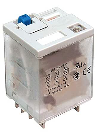 Plug In Relay, 11 Pins, Square, 24VDC: Electronic Components: Amazon ...