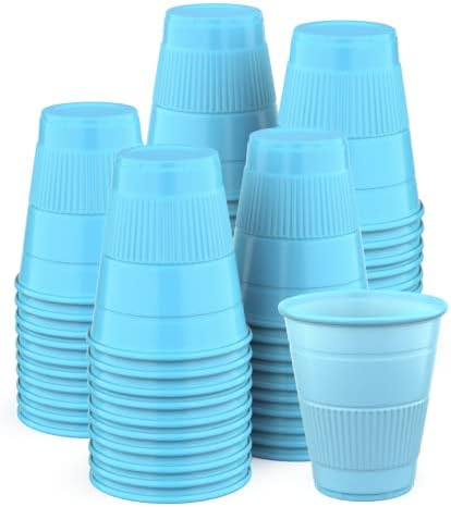 Amazon.com: Blue Safe-Dent Disposable 5 oz Plastic Medical Dental Cups ...