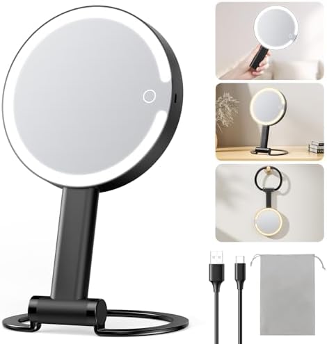 Amazon.com - Gospire Magnifying Travel Mirror with Light 10X 1X ...